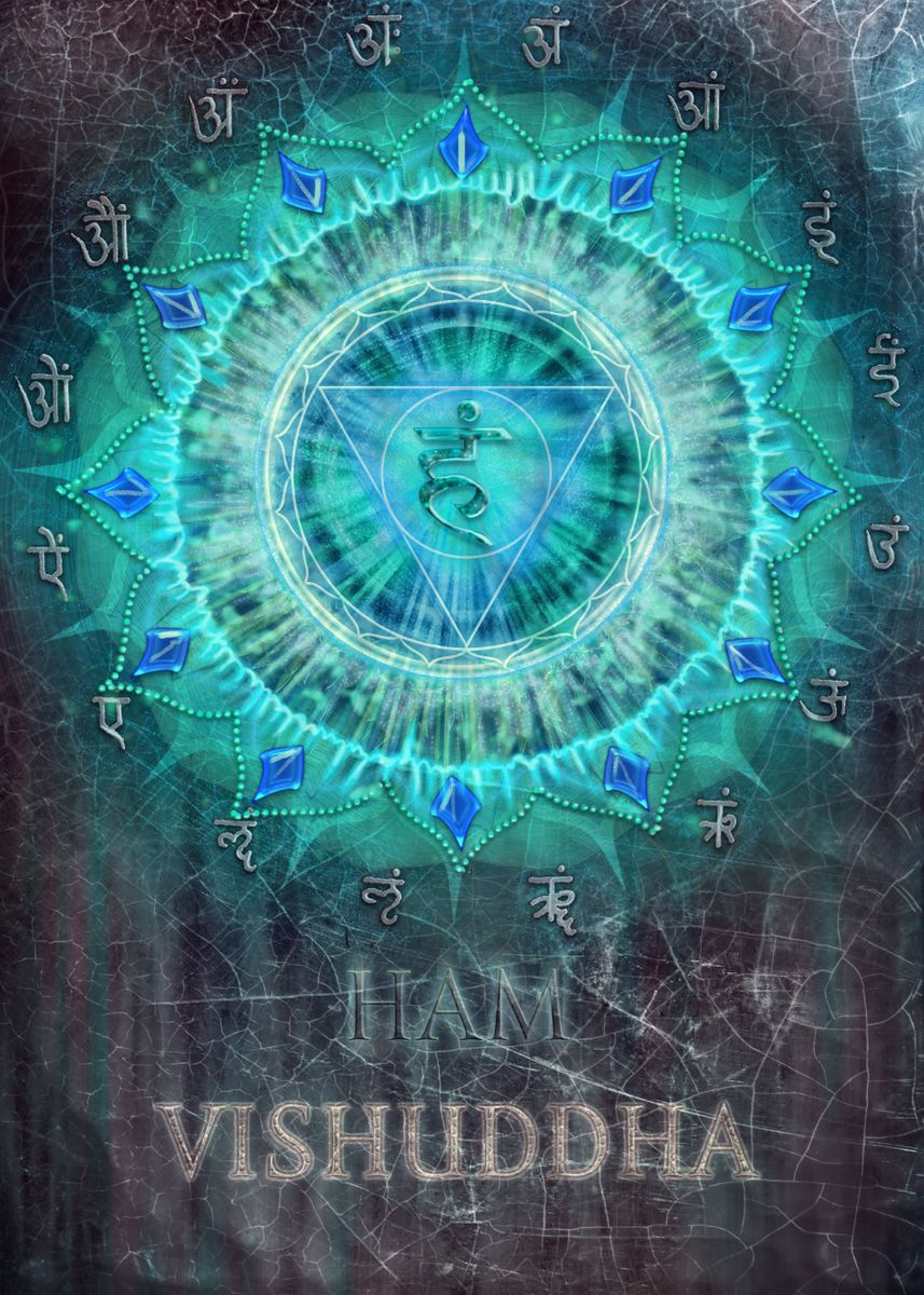 'Vishuddha Chakra' Poster, picture, metal print, paint by Eva Nev ...