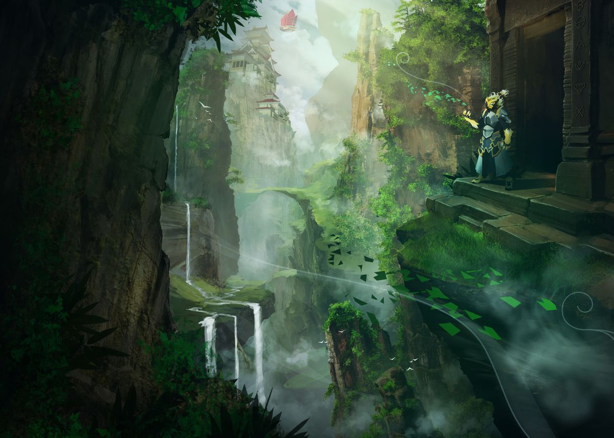 'Skyworld - A world inspired by Asian fantasy in the vid ... ' Poster ...