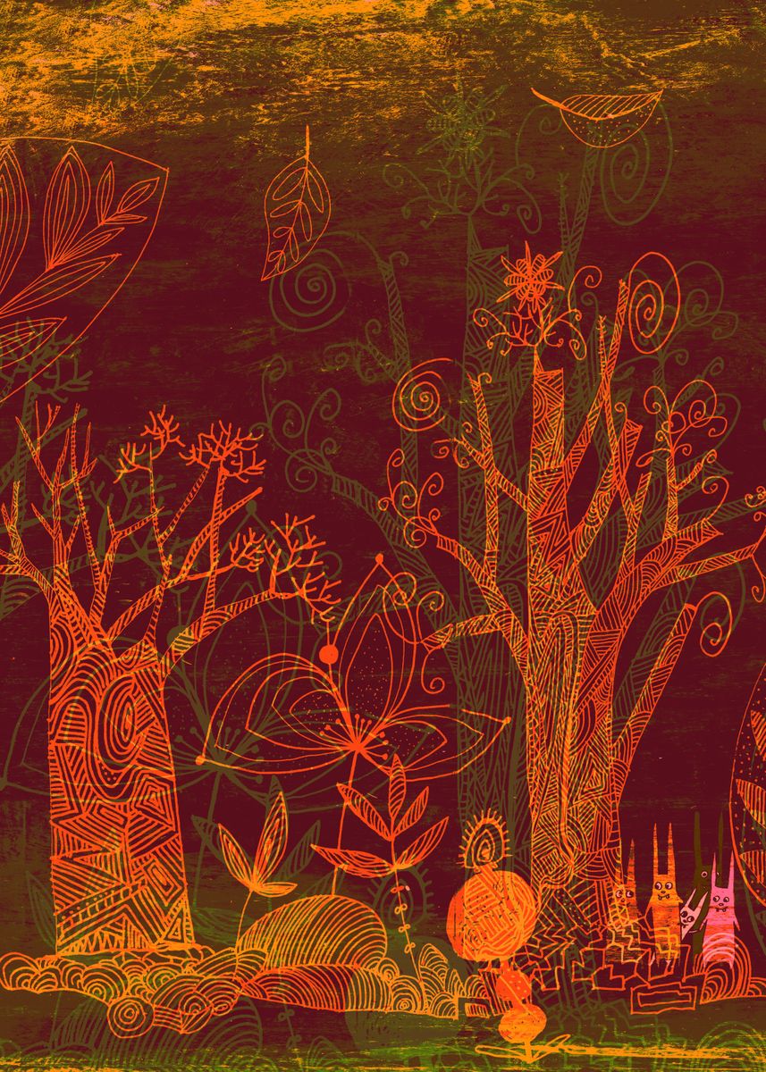 'Fall forest' Poster by Marianna Tankelevich | Displate