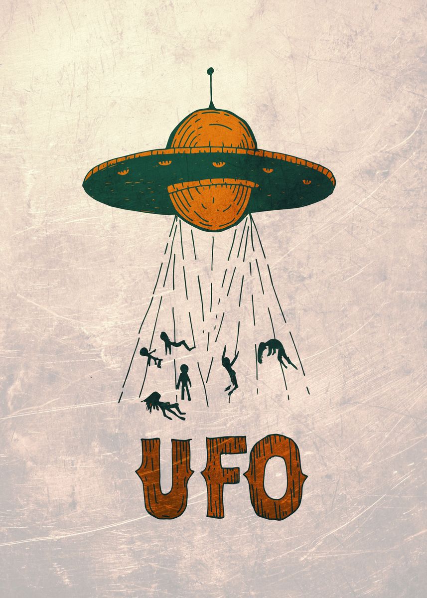 'UFO' Poster, picture, metal print, paint by kiryadi kiryadi | Displate