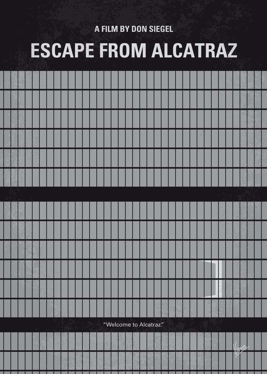 'No566 My Escape From Alcatraz minimal movie poster Alc ... ' Poster ...