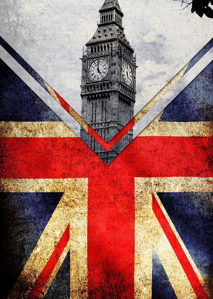 'Flags - UK' Poster, picture, metal print, paint by Alexandre Ibáñez ...