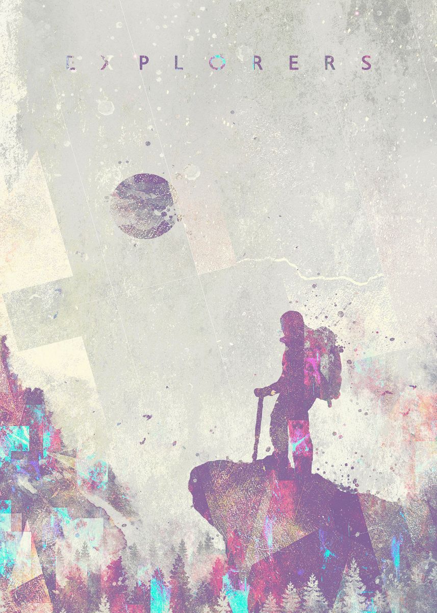 'Explorers' Poster, picture, metal print, paint by Ulf Härstedt | Displate