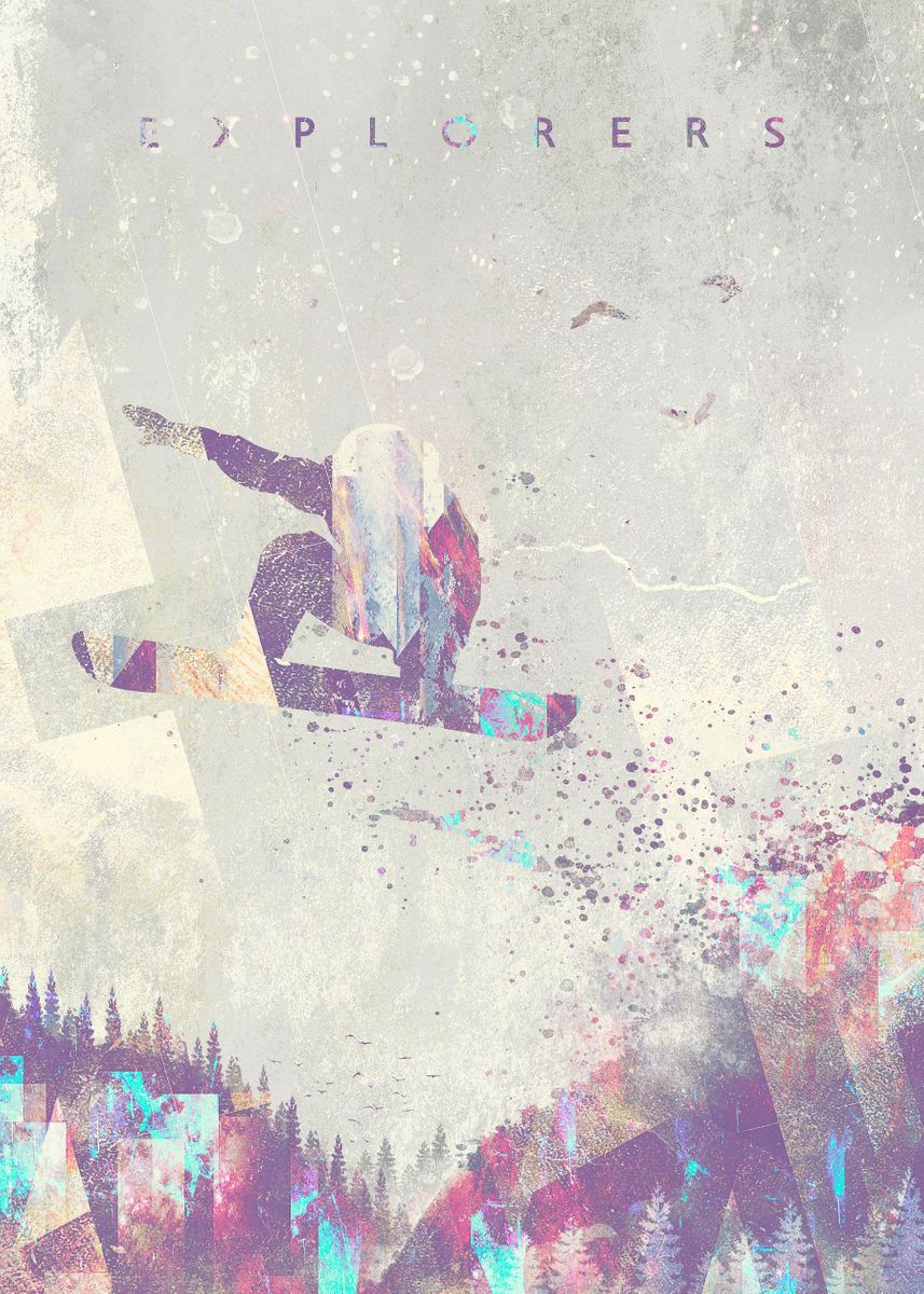 'Explorers IV' Poster, picture, metal print, paint by Ulf Härstedt ...