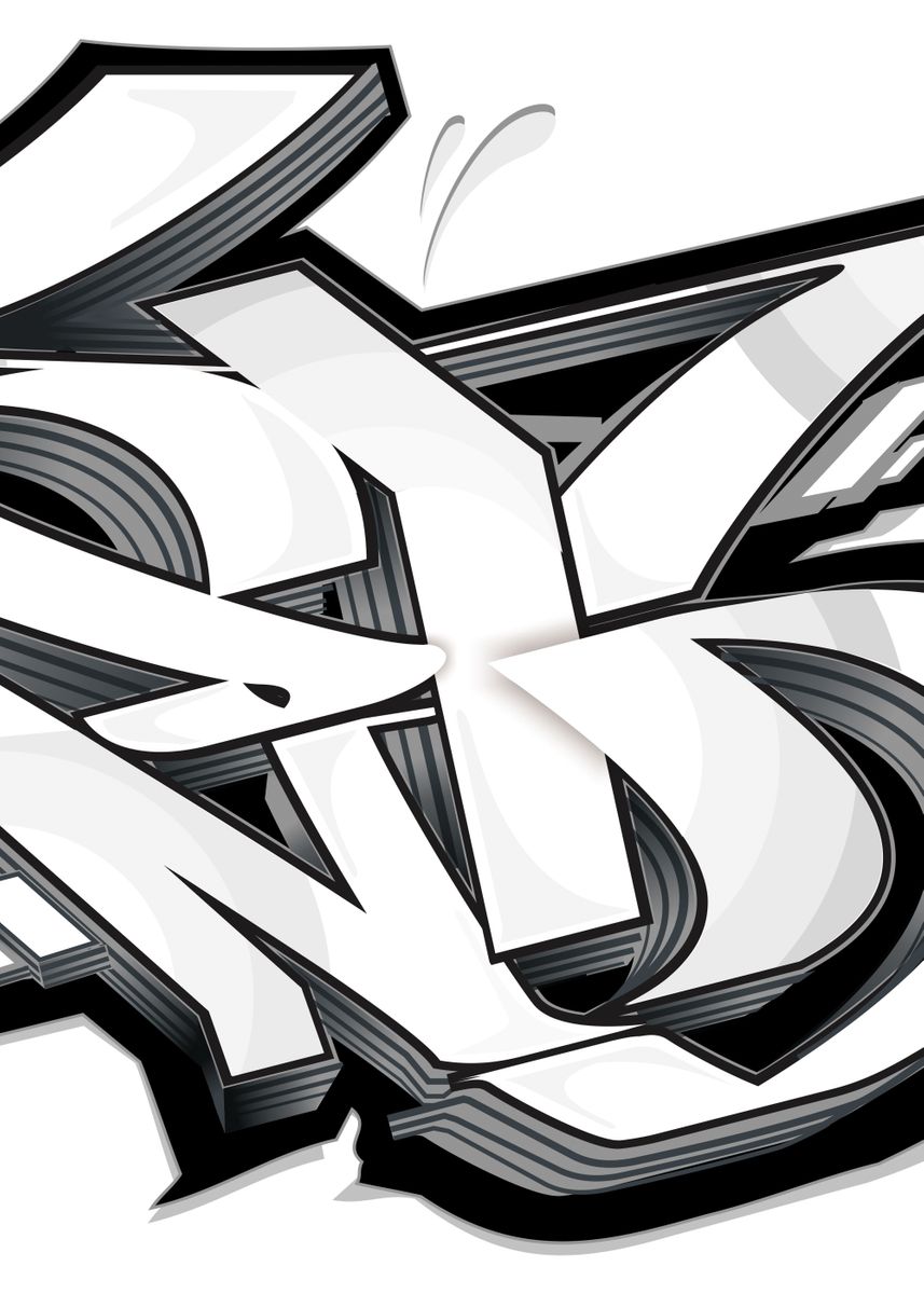 'Graffiti white' Poster, picture, metal print, paint by Gustavo Gus ...