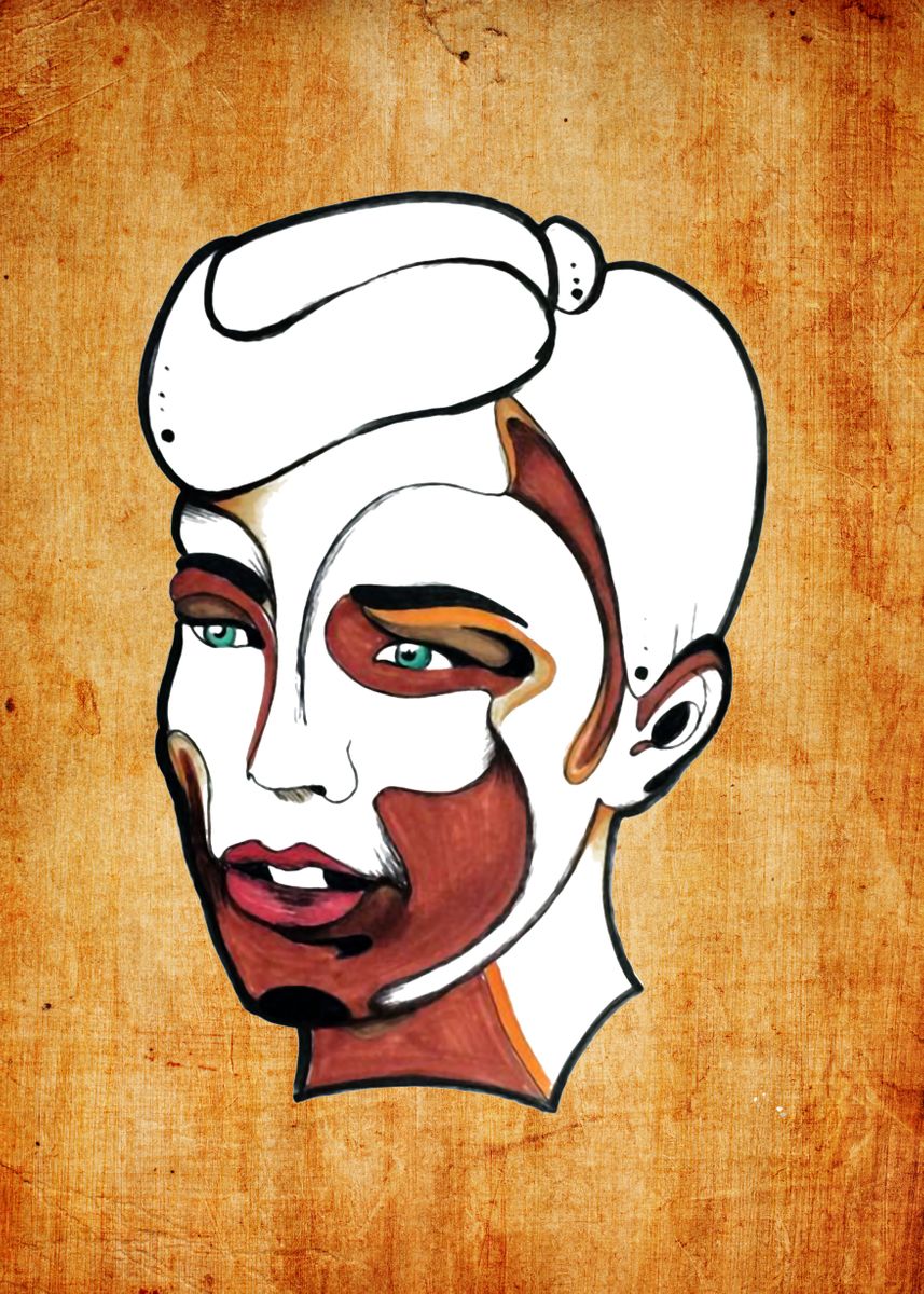 'Gaby' Poster, picture, metal print, paint by Mario Pires | Displate