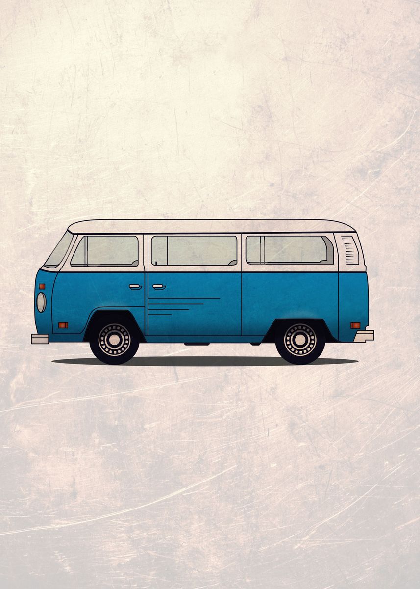 'VW Bus' Poster, picture, metal print, paint by kiryadi kiryadi | Displate