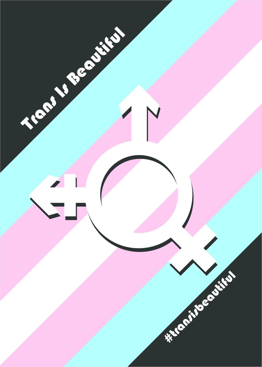 'Trans is Beautiful vector art! ' Poster by Chloe Lee | Displate
