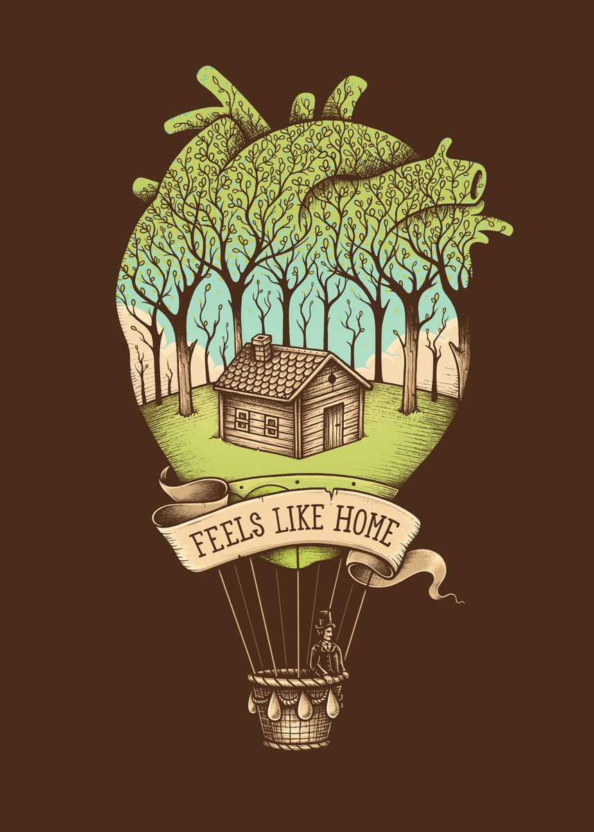 'Feels like Home' Poster, picture, metal print, paint by Enkel Dika ...