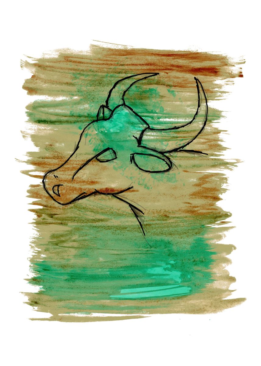 'The Second Sign - Ox - Earth Element' Poster, picture, metal print ...