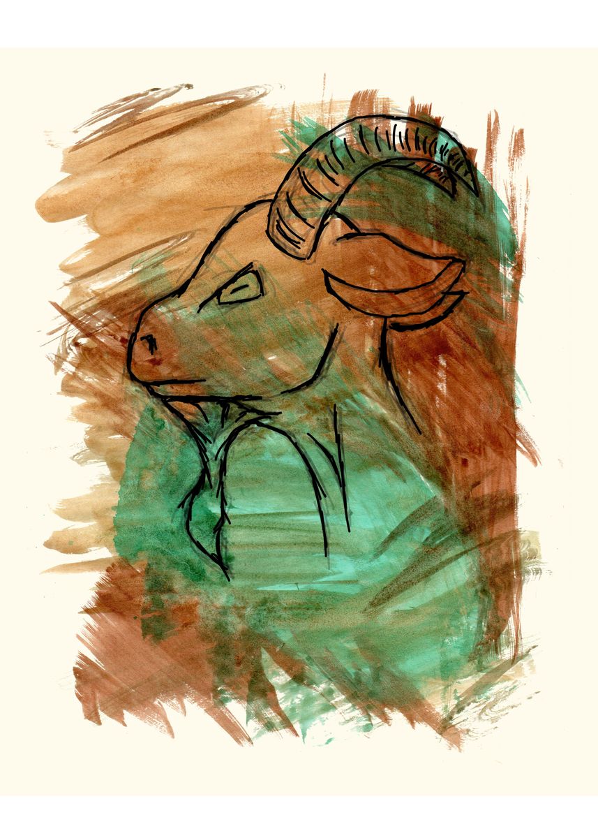'The Eighth Sign - Goat - Earth Element' Poster, picture, metal print ...