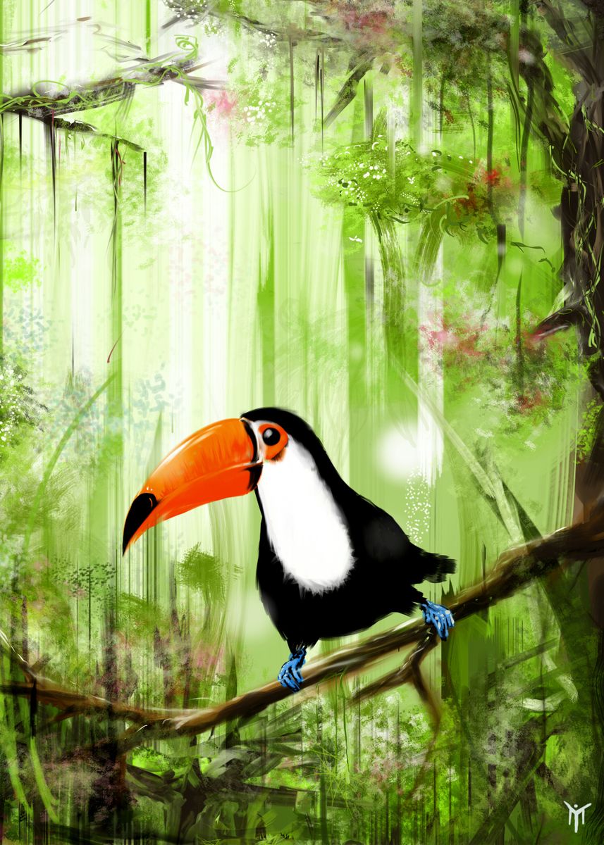 'Tucan forest' Poster by Martin Ivanov | Displate