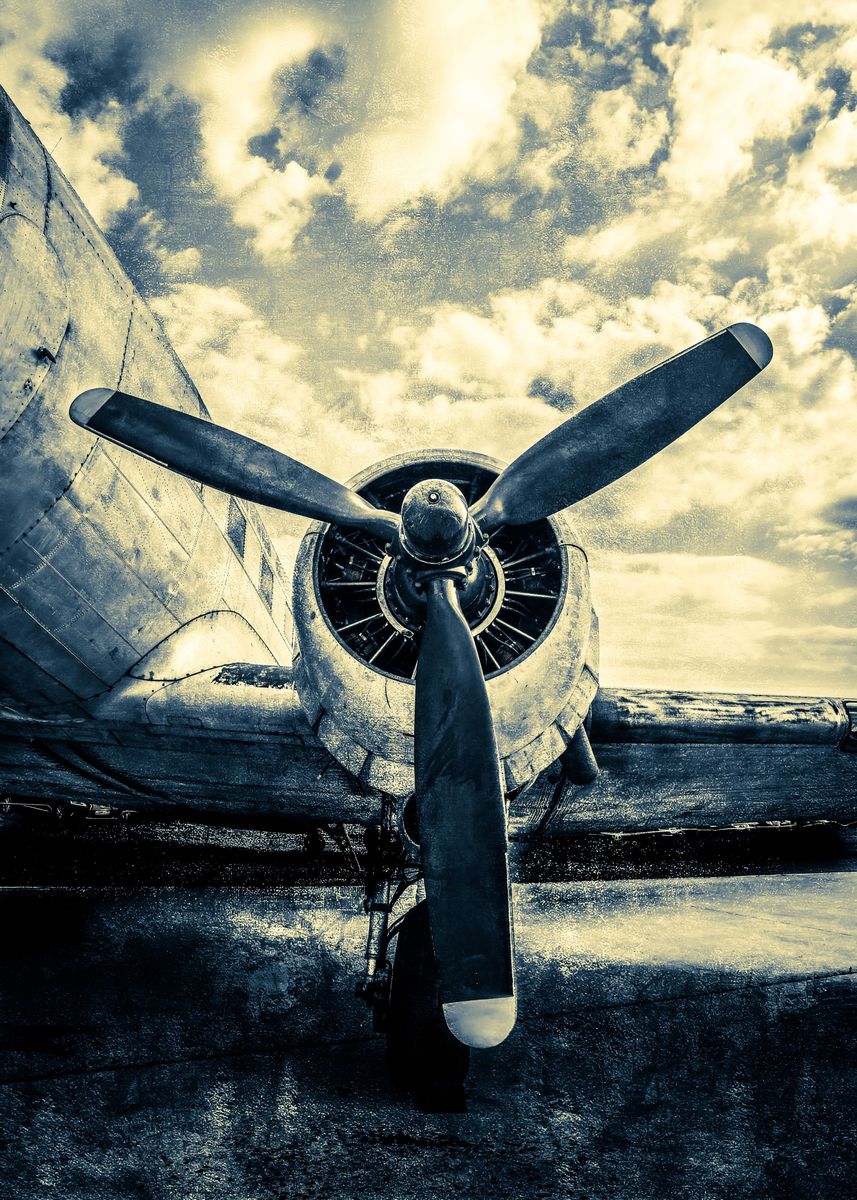 'Vintage Aircraft Propeller' Poster, picture, metal print, paint by Art ...