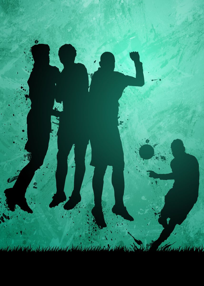 '06 Soccer player Free kick' Poster, picture, metal print, paint by ...