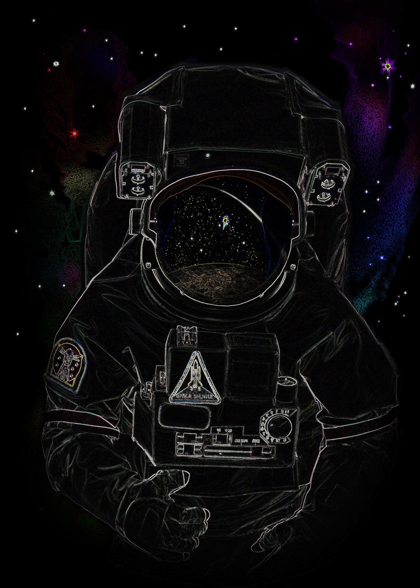 'Deep space' Poster, picture, metal print, paint by Ashley Smith | Displate