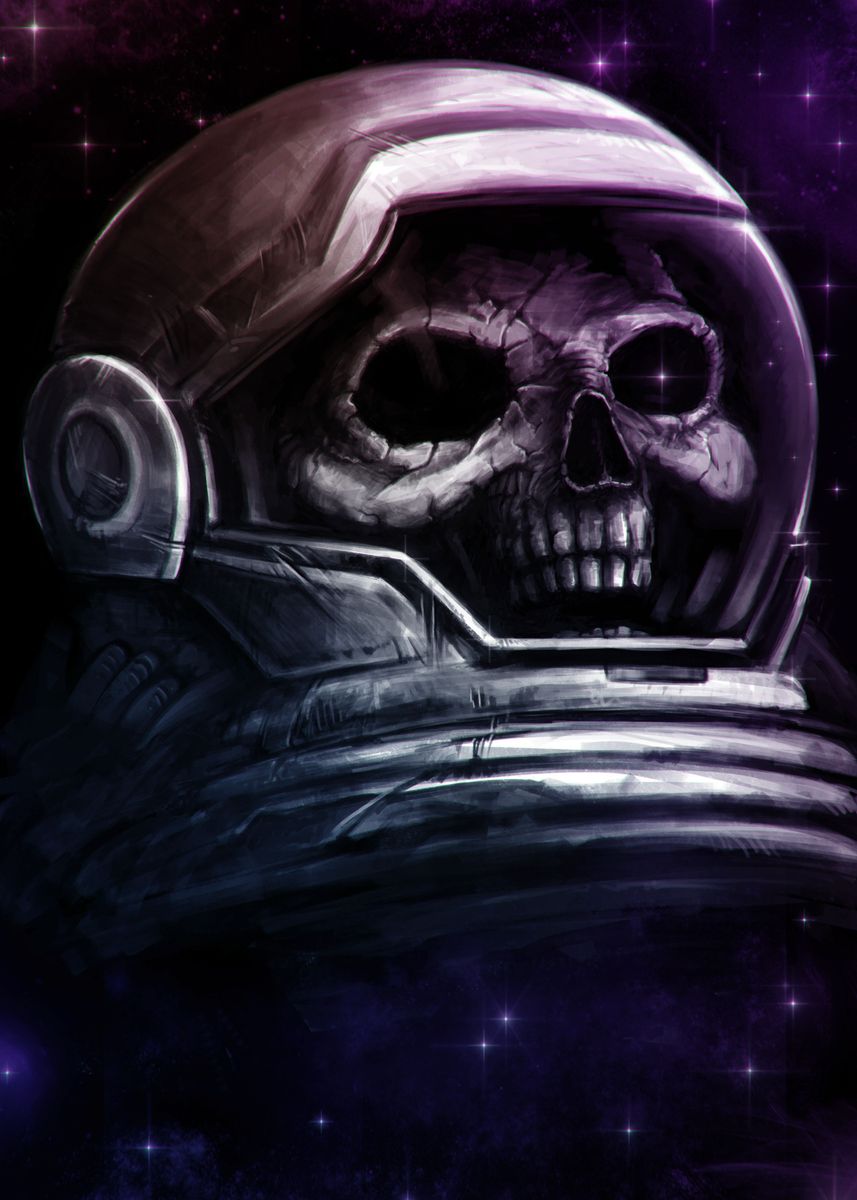'Space Skull' Poster, picture, metal print, paint by Giordano Aita ...