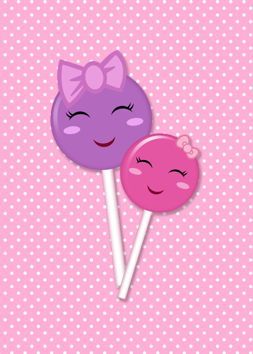 'Two cute lollipops' Poster, picture, metal print, paint by Sascha Tarp ...