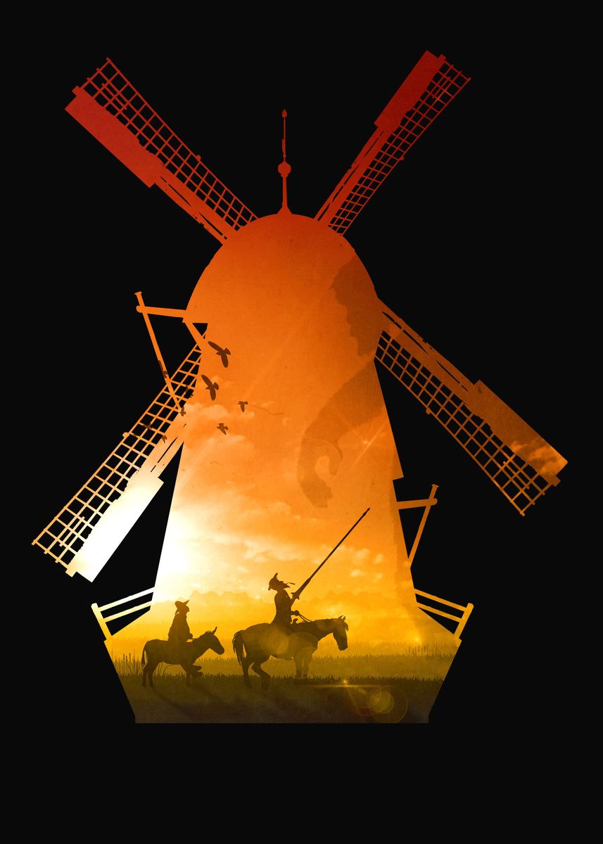 'Fighting Giants (dark version)' Poster, picture, metal print, paint by ...