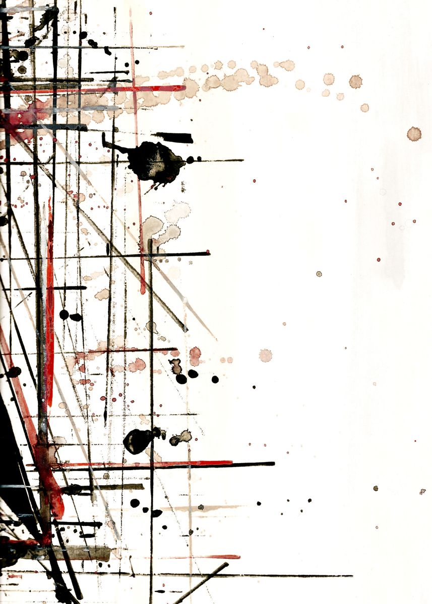 'Construction No. 1' Poster, picture, metal print, paint by Nicholas ...