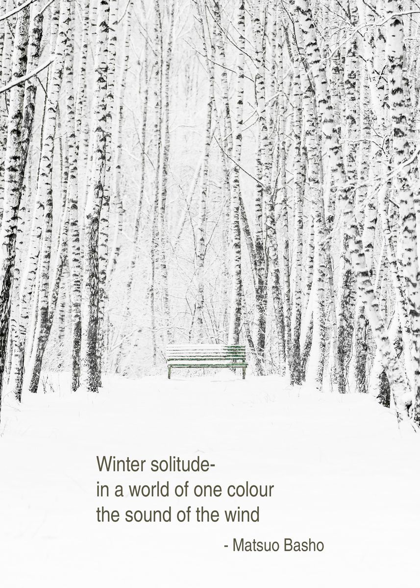 'Winter Tale Haiku' Poster by Art Ofphotos | Displate