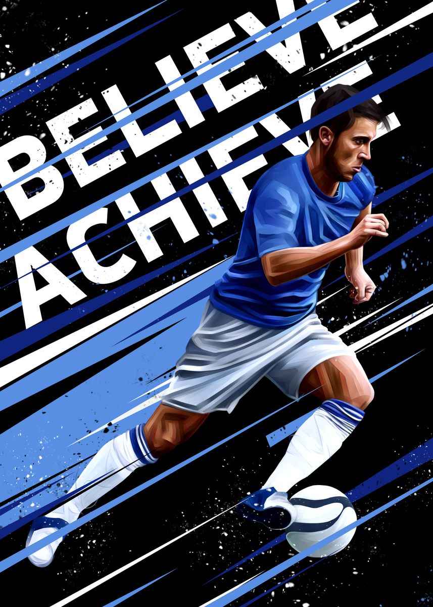 'Believe Achieve' Poster, picture, metal print, paint by Dmitry Belov ...