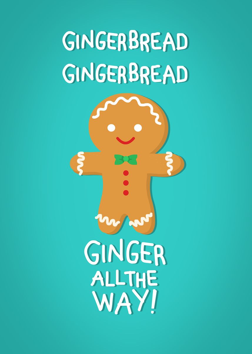 'Gingerbread' Poster, picture, metal print, paint by Ana Villanueva ...
