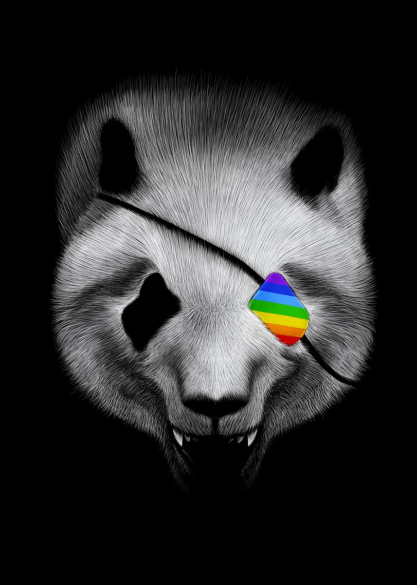 'Panda peace' Poster, picture, metal print, paint by Giordano Aita ...