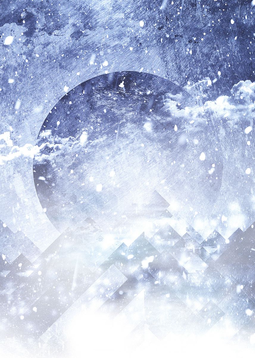 'Even mountains get cold' Poster, picture, metal print, paint by Ulf ...