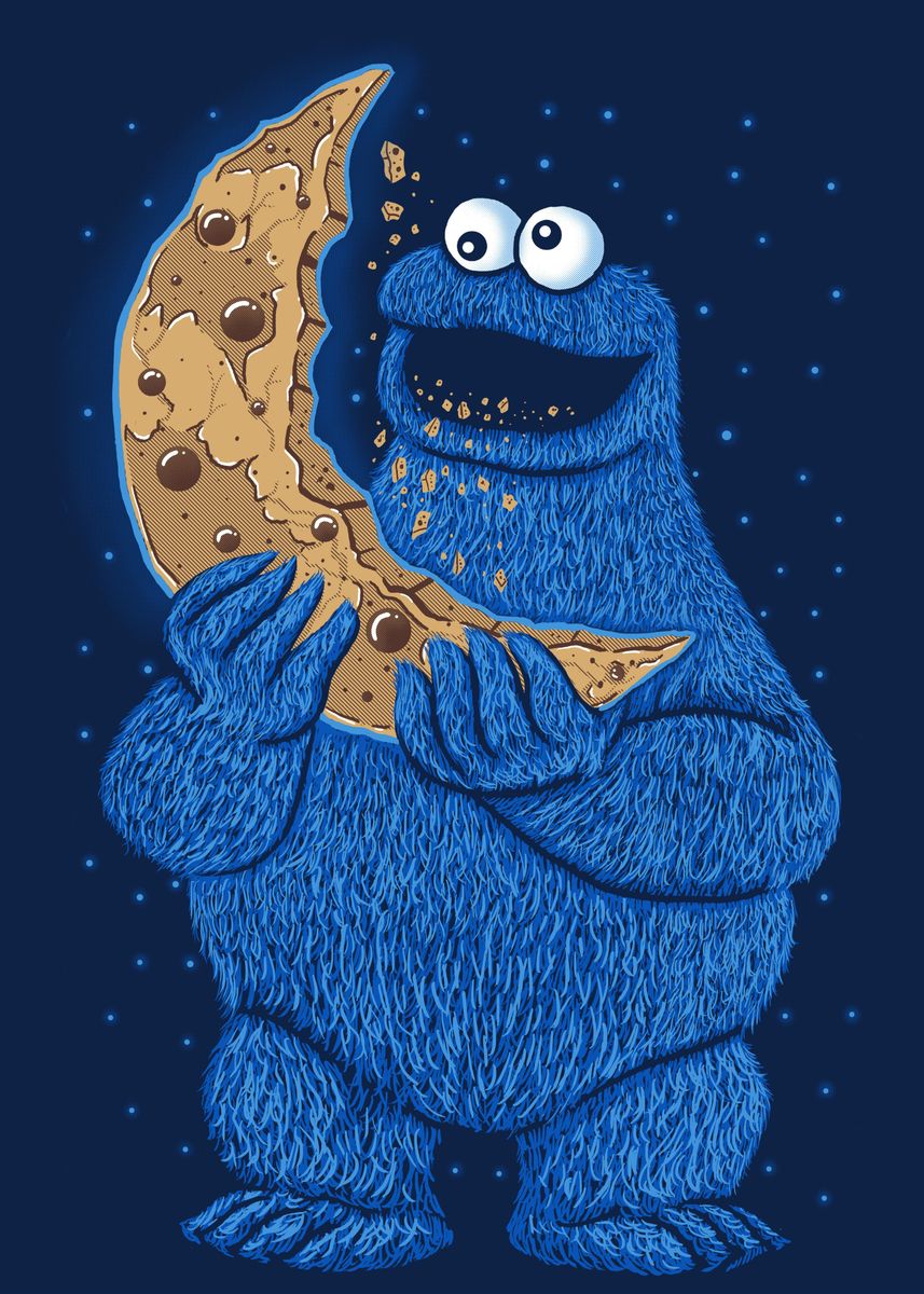 'Cookie Moon' Poster, picture, metal print, paint by Harry Fitriansyah ...