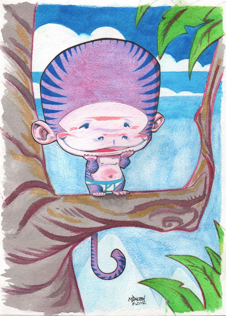 ''Monkeypants' - Created in' Poster, picture, metal print, paint by ...