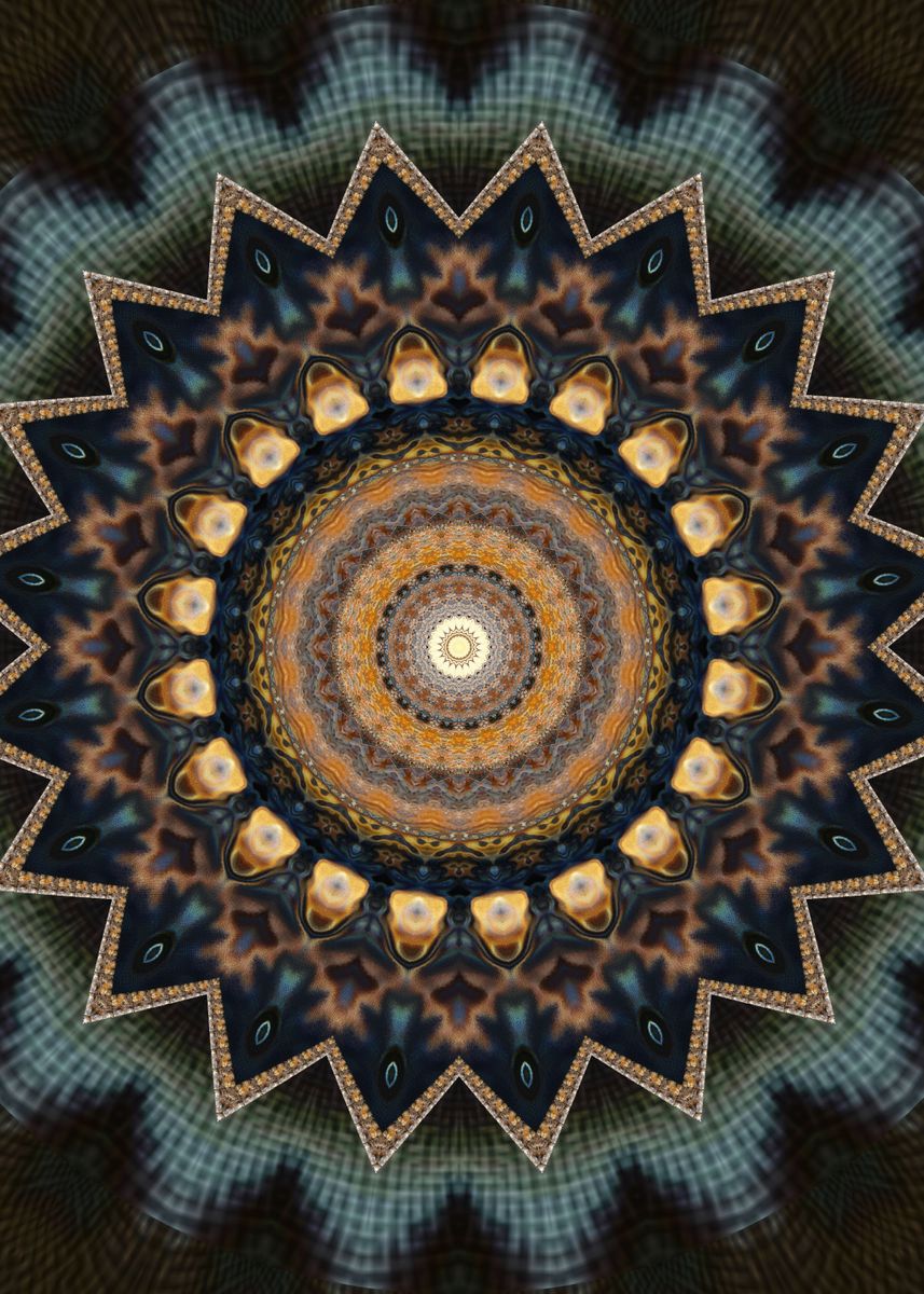 'Mandala cosmic consciousness' Poster, picture, metal print, paint by ...