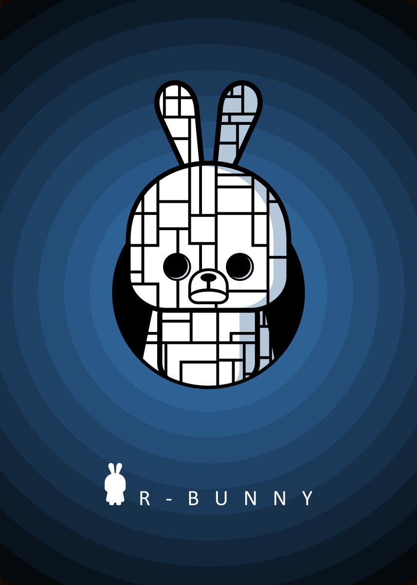 'R-Bunny' Poster, picture, metal print, paint by Mochamad Arief | Displate