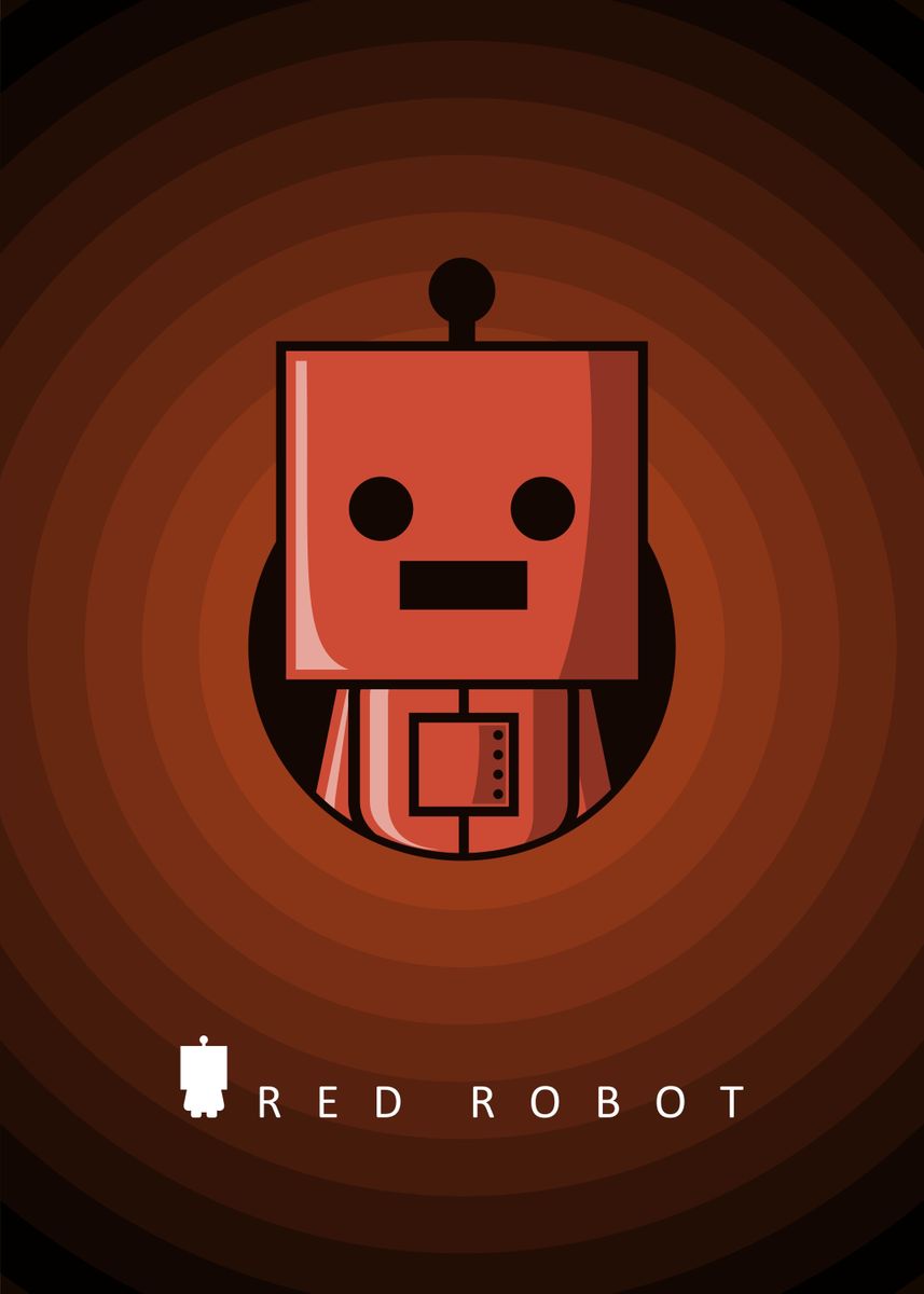 'Red Robot' Poster, picture, metal print, paint by Mochamad Arief ...