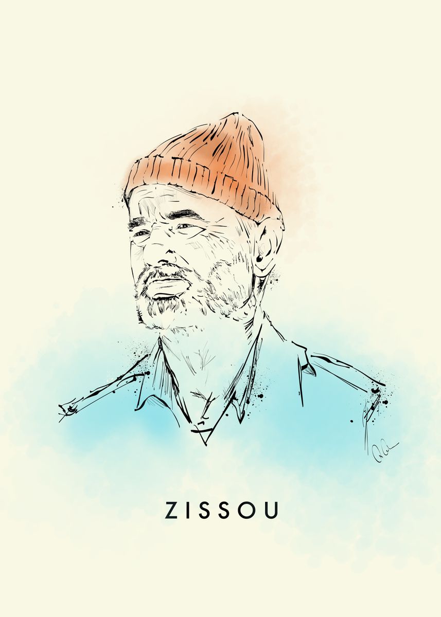 'Zissou' Poster, picture, metal print, paint by Colo Art | Displate