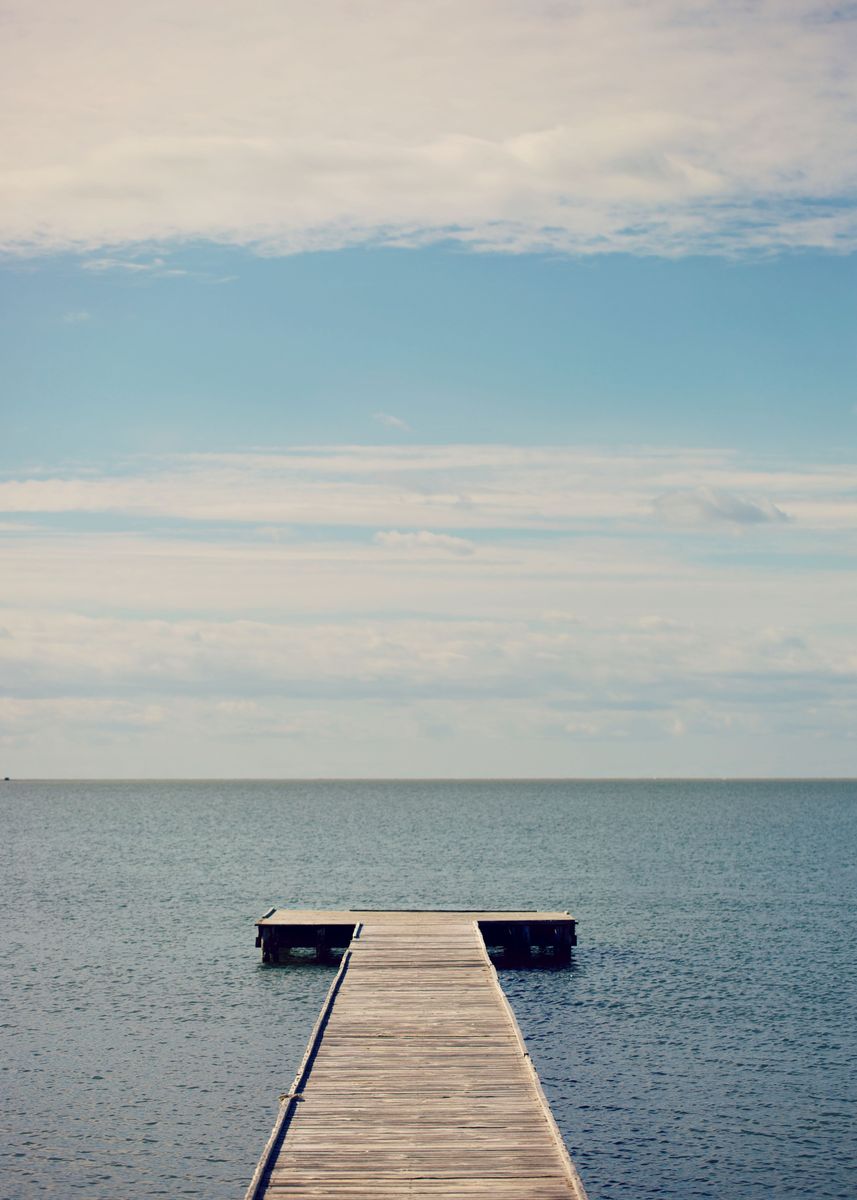 'A minimal sea landscape' Poster, picture, metal print, paint by ...