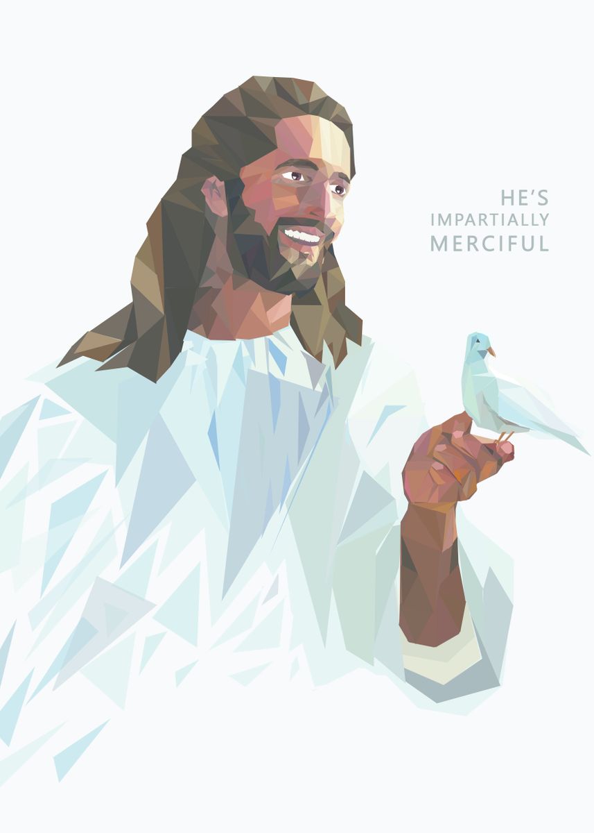 'Smiling Jesus' Poster, picture, metal print, paint by Agnel Blaise ...