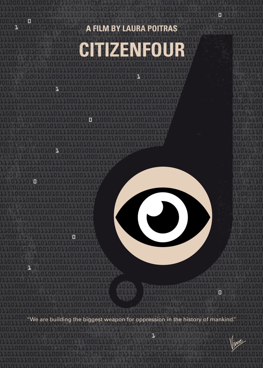 'No598 My Citizenfour minimal movie poster A documentar ... ' Poster ...