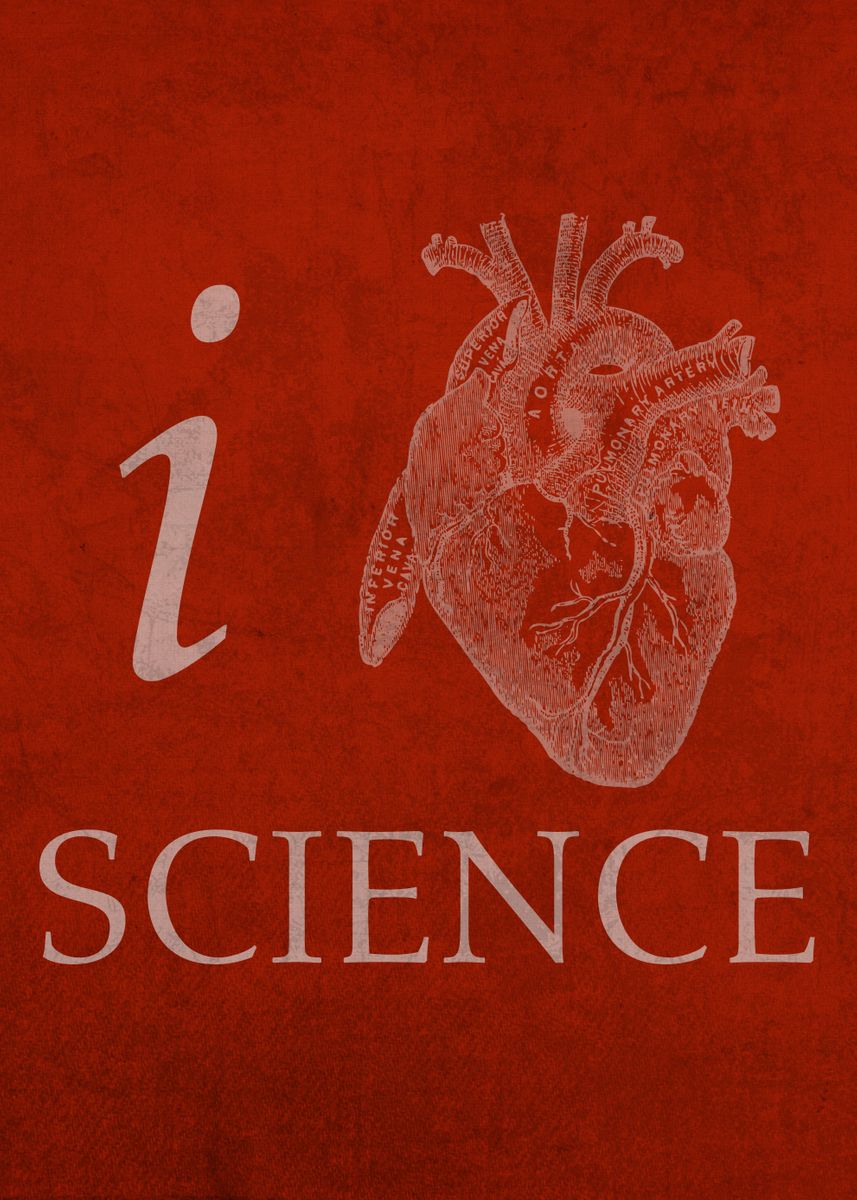 'I Heart Science' Poster, picture, metal print, paint by Design ...