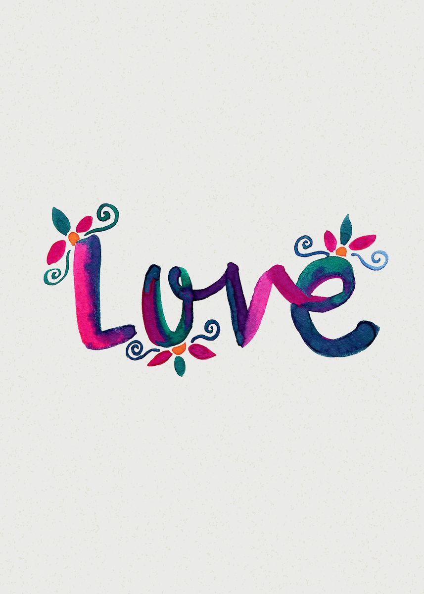 'Love' Poster by Pom Graphic Design | Displate