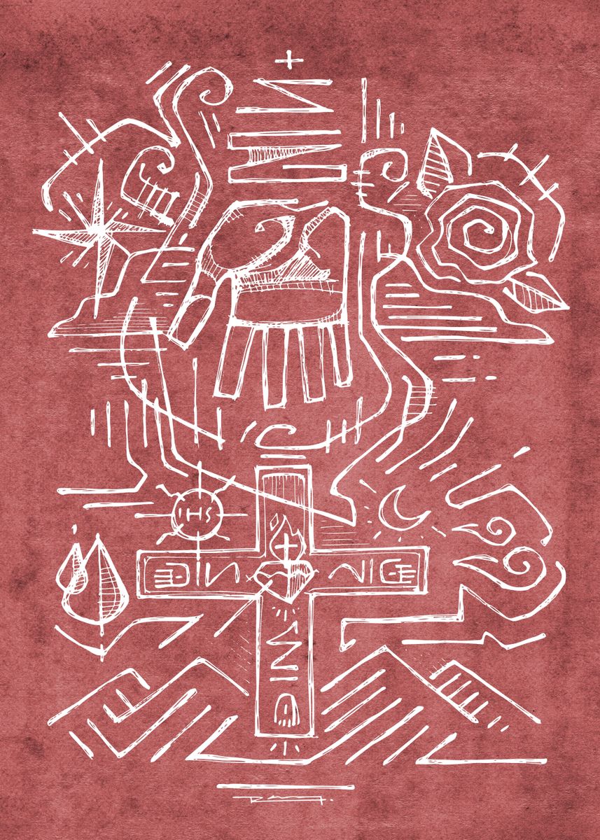 'Illustration of the Holy Trinity' Poster, picture, metal print, paint ...