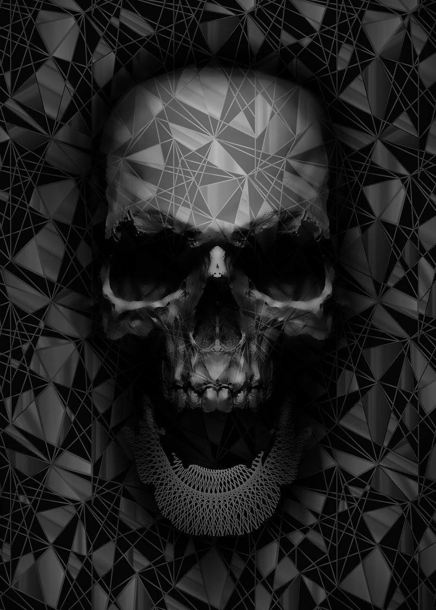 'Geometric Skull' Poster by Nicebleed | Displate