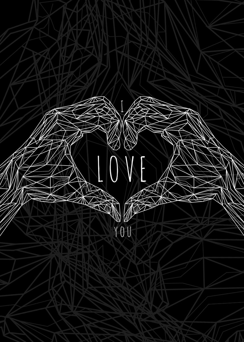 'Geometric Love' Poster, picture, metal print, paint by Lou Patrick ...