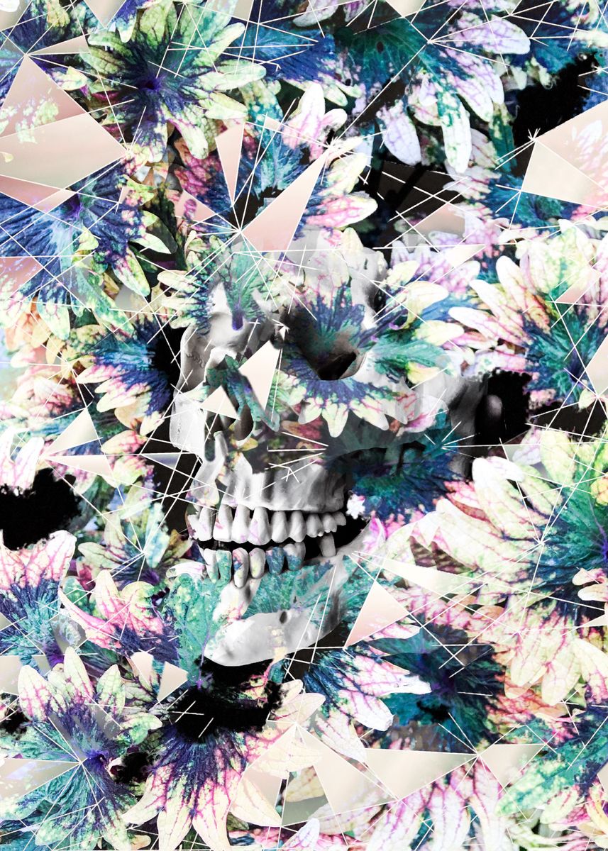 'Floral Skull' Poster by Nicebleed | Displate