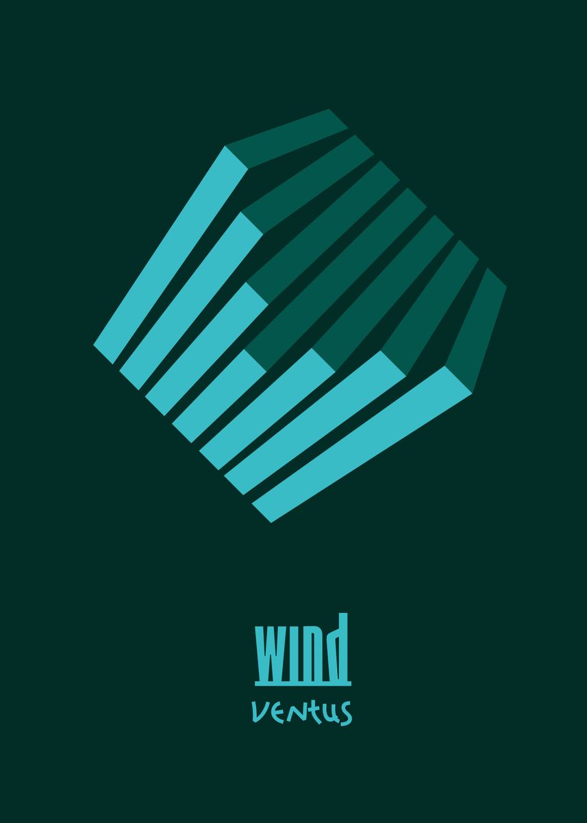 'Wind (ventus) element' Poster, picture, metal print, paint by Noel ...