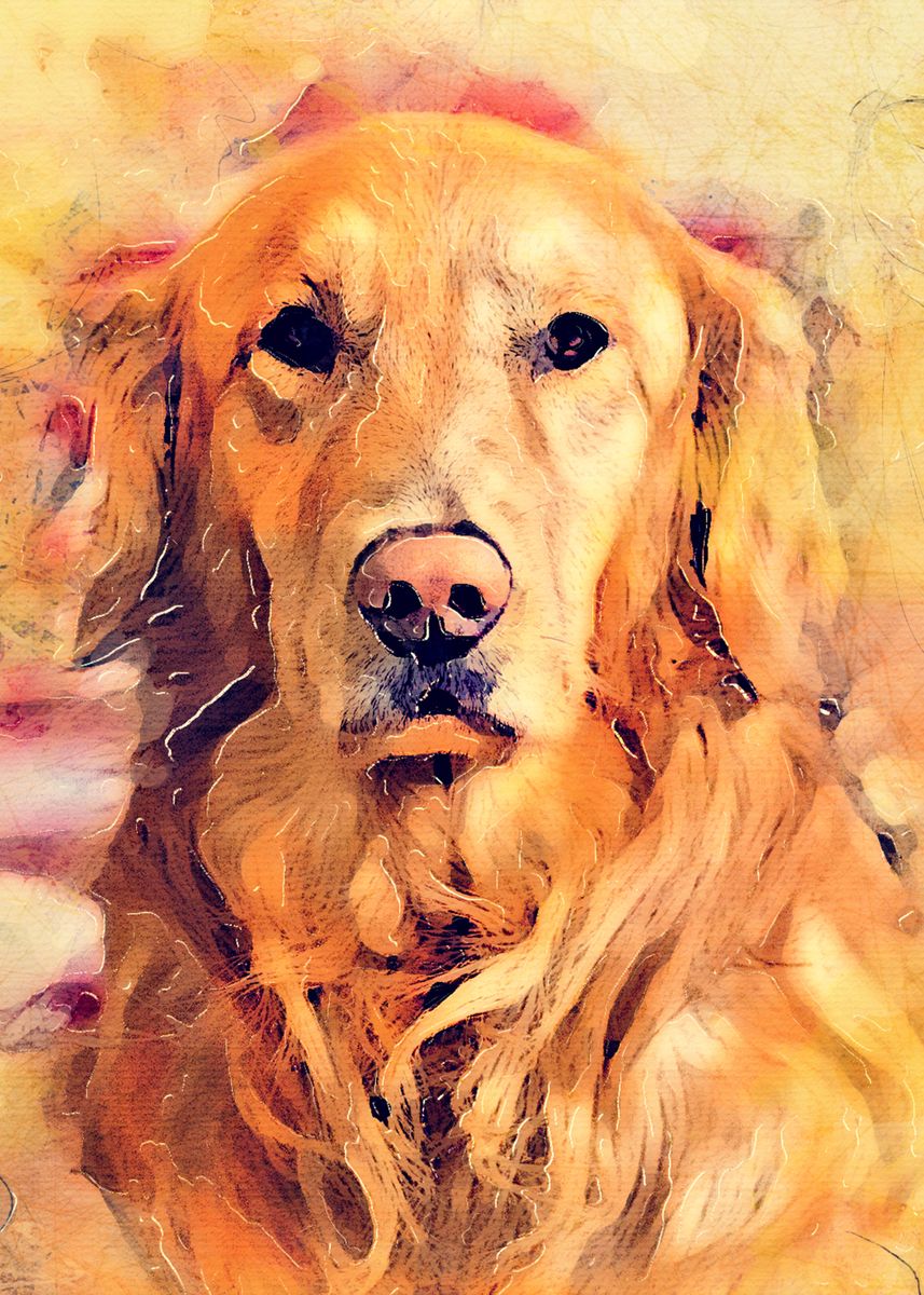 'Dog Lula' Poster, picture, metal print, paint by JBJart Justyna Jaszke ...