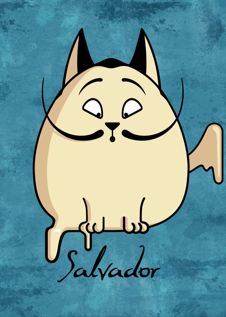 'Salvador the cat' Poster, picture, metal print, paint by Giordano Aita ...