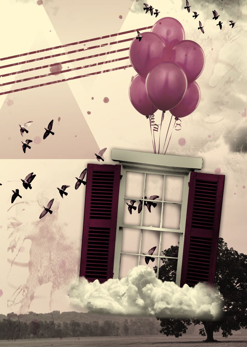 'Floating Window' Poster, picture, metal print, paint by Andrew Owens ...