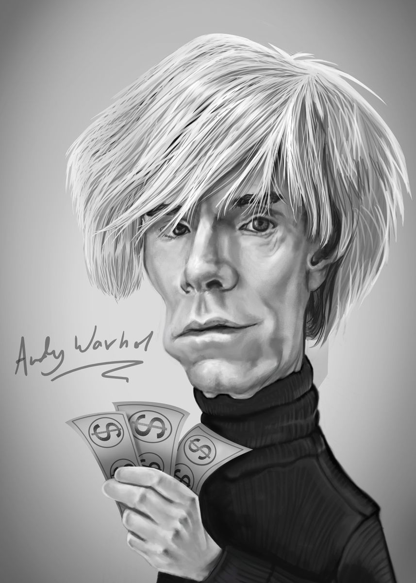 'Andy Warhol Caricature' Poster by vp trinidad | Displate