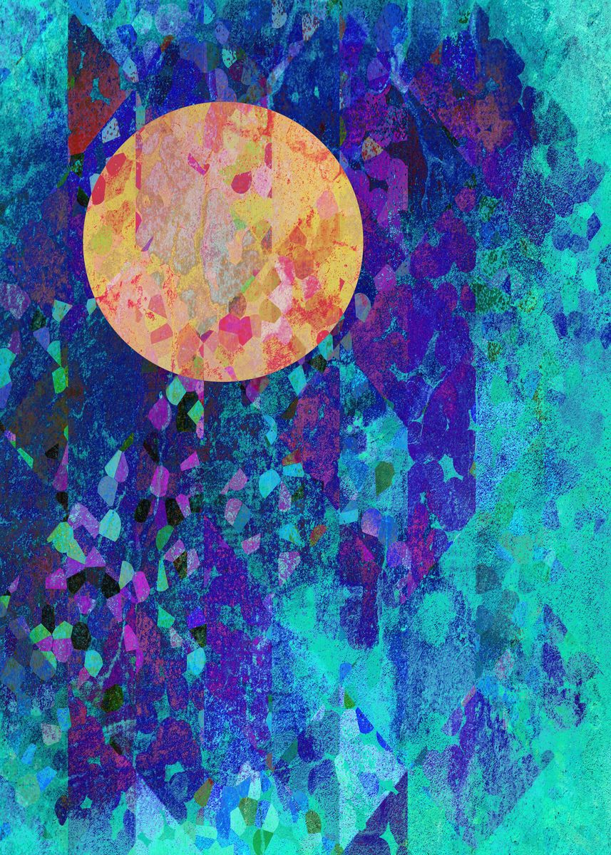 'Winter Moon' Poster, picture, metal print, paint by MIRIMO design ...