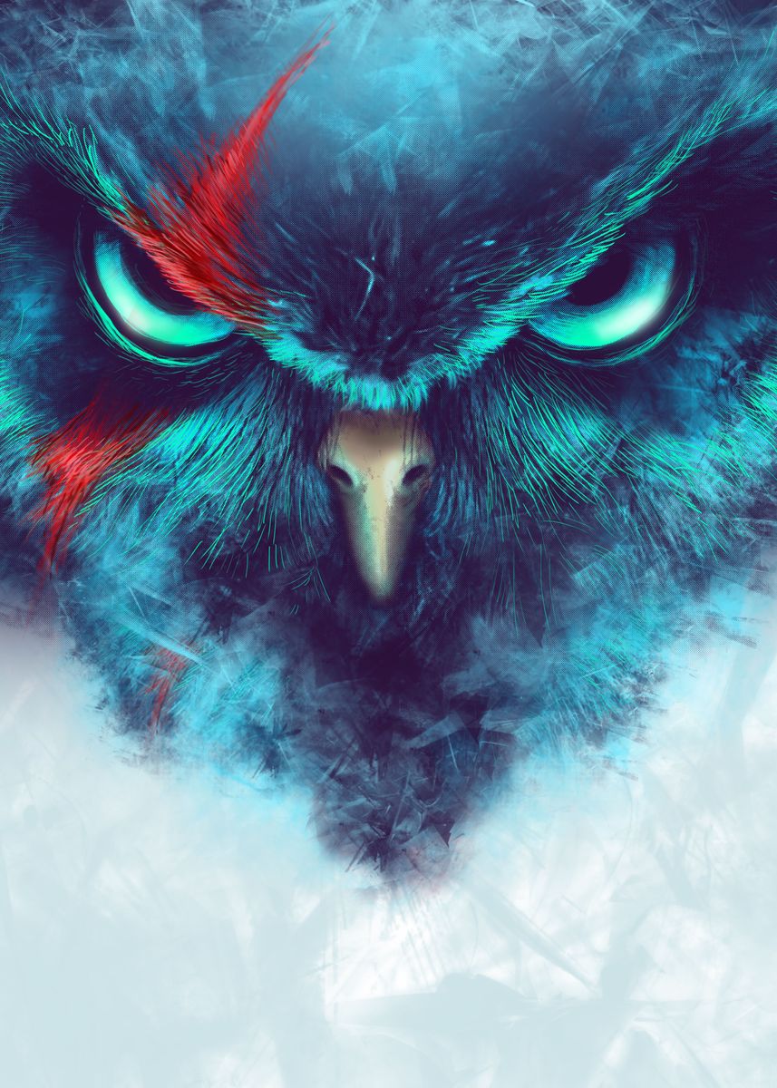 'The Fearsome Owl' Poster, picture, metal print, paint by Lou Patrick ...